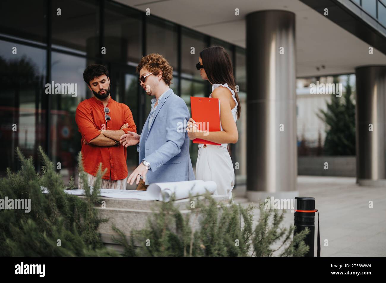 International Team of Architects Collaborating on a Construction ...