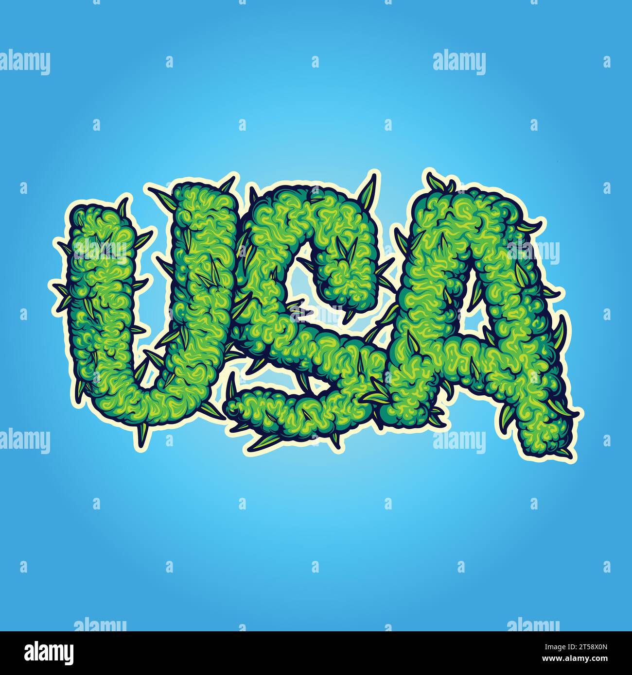 Cannabis USA lettering smoke effect vector illustrations for your work ...