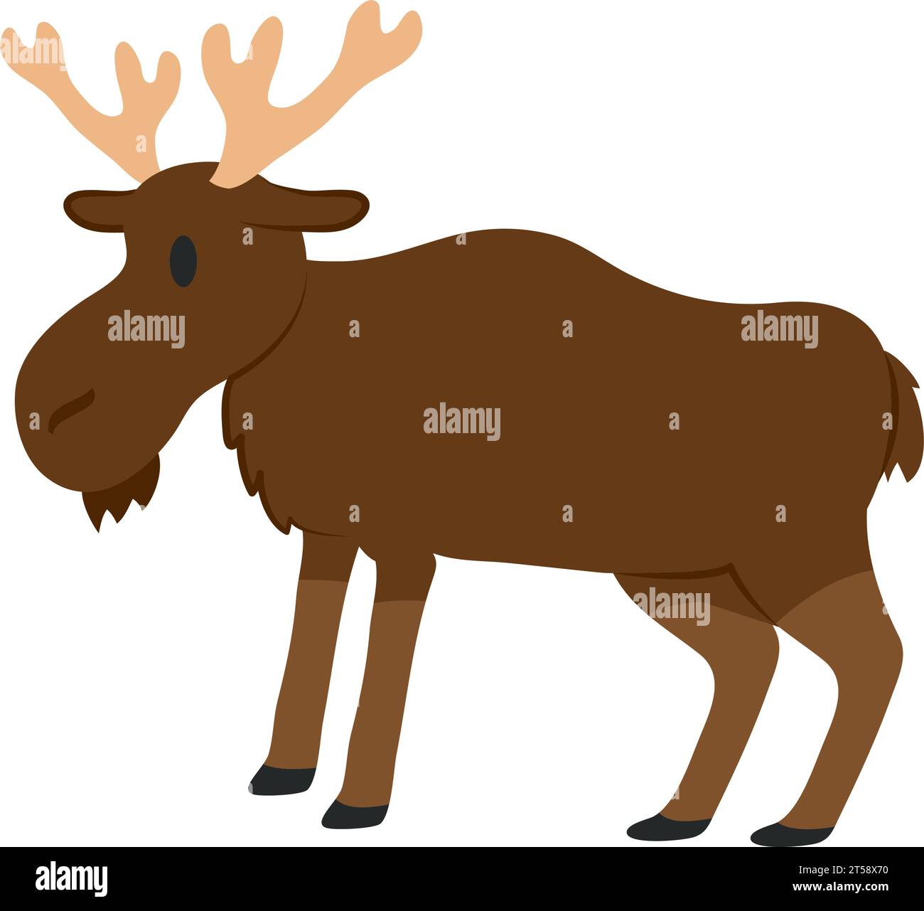moose cute illustration Stock Vector Image & Art - Alamy