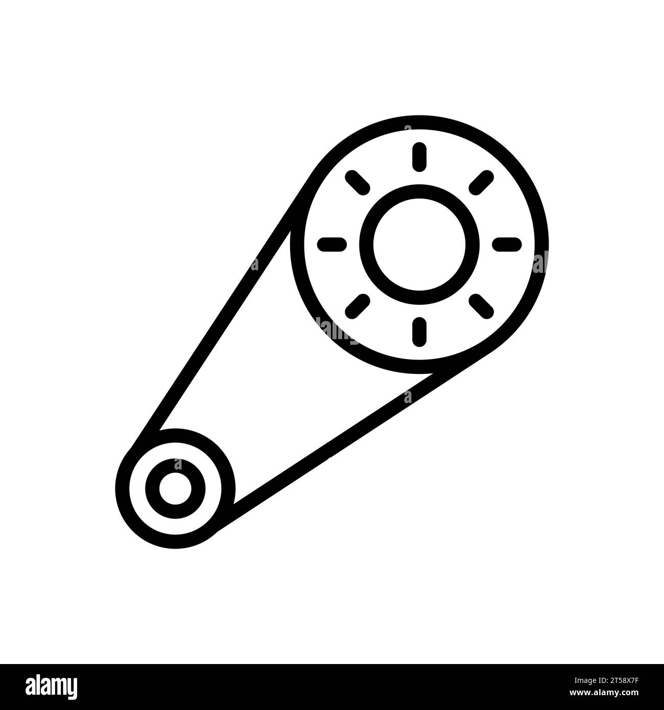 Belt drive icon linear Stock Vector Images - Alamy