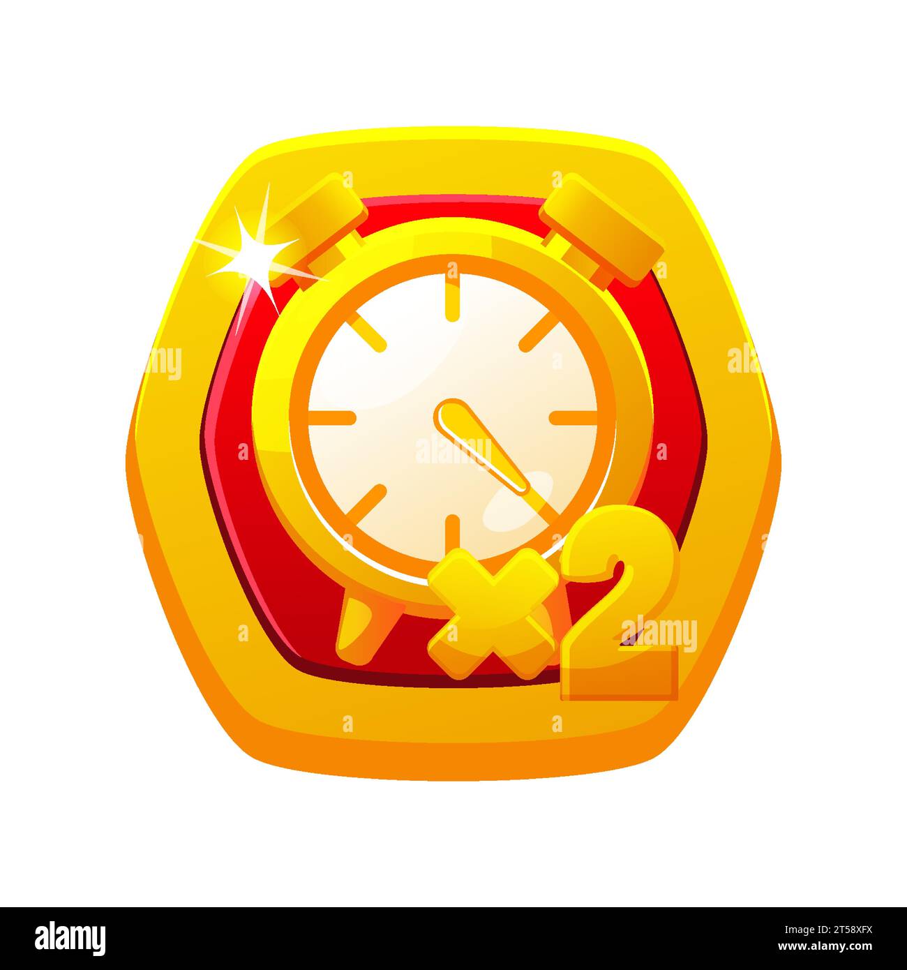 Game clock or time icon. Double or add the time icon. Vector graphic ...