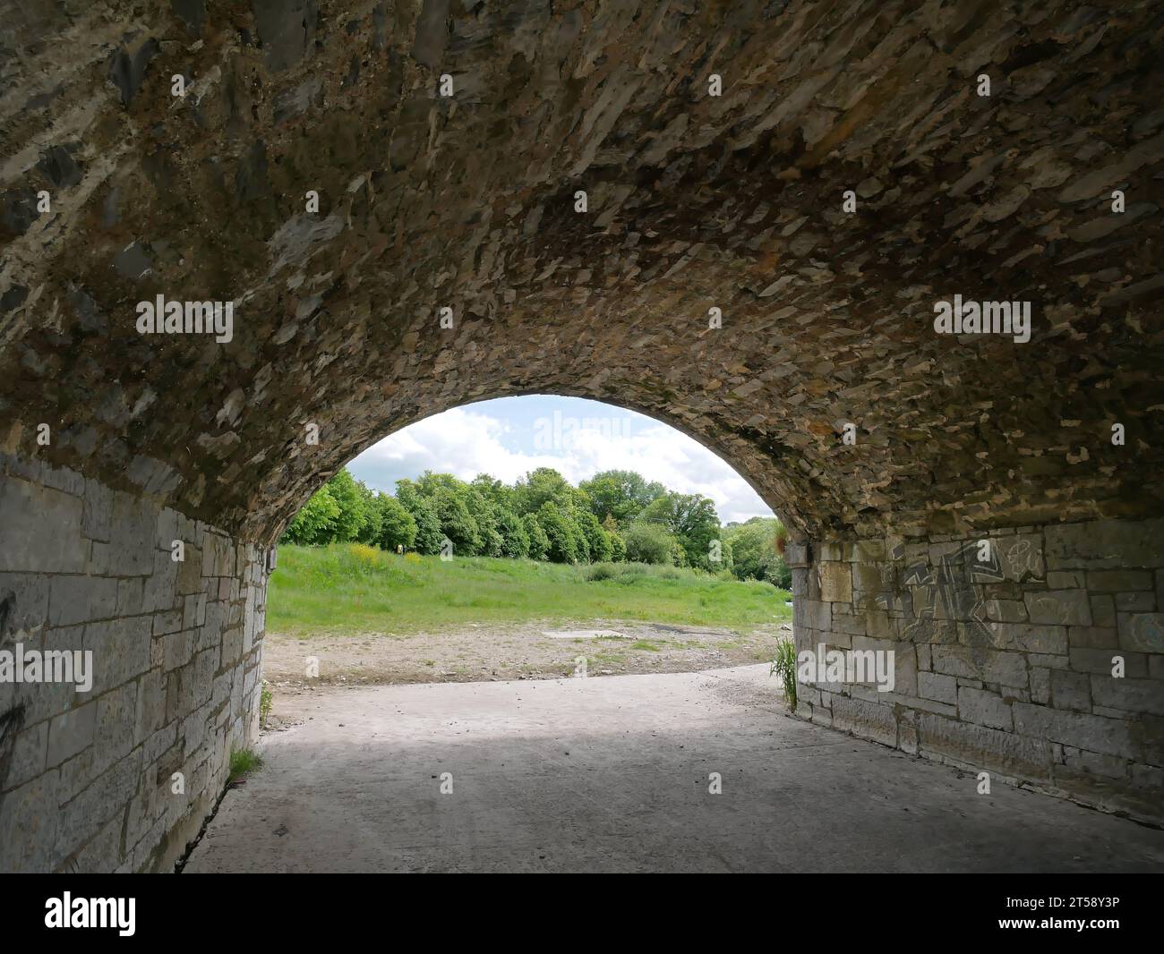 Old stone bridge in Ireland, ancient bridge made of stones and bricks ...