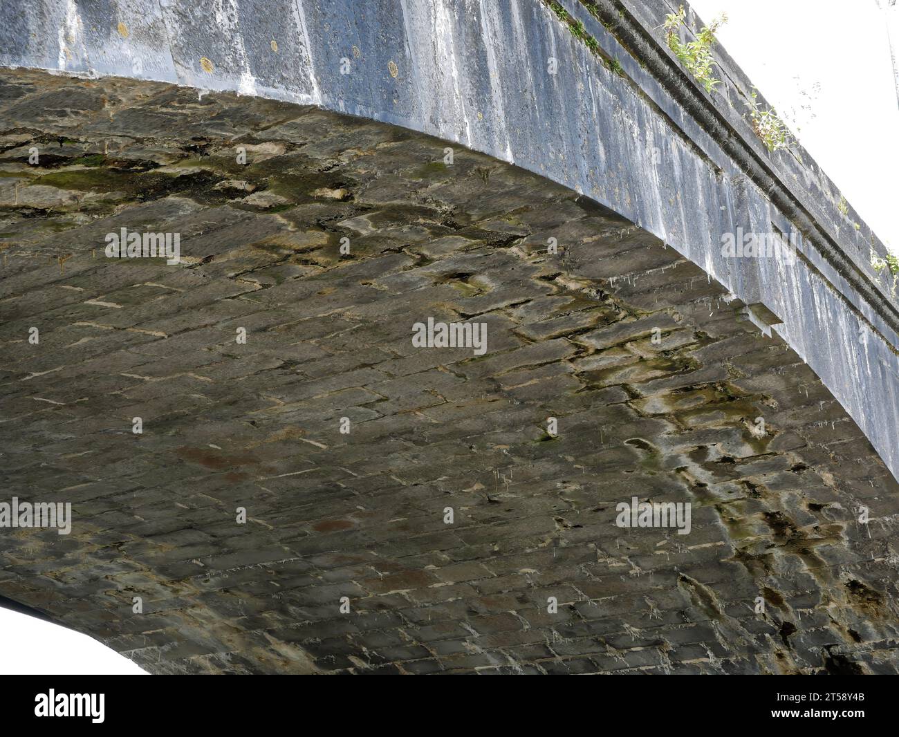 Old stone bridge in Ireland, ancient bridge made of stones and bricks ...