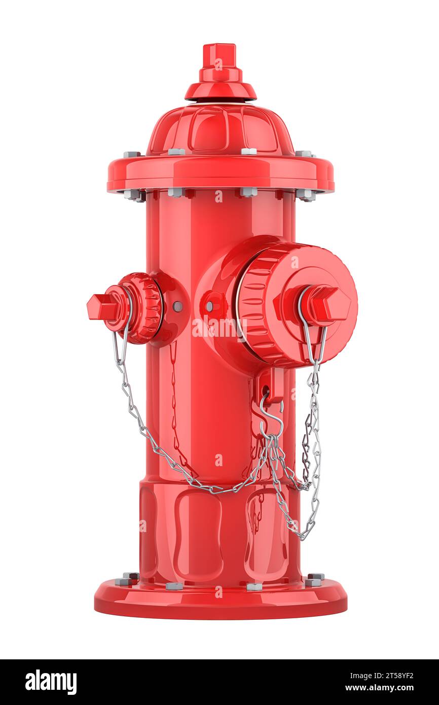 Fire hydrant. 3D rendering isolated on white background Stock Photo - Alamy