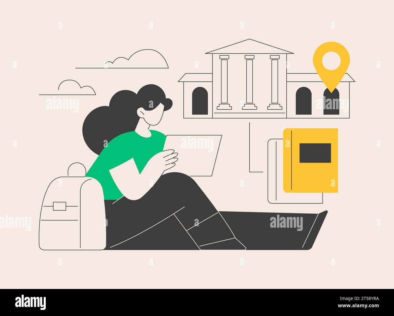 College campus abstract concept vector illustration Stock Vector Image ...