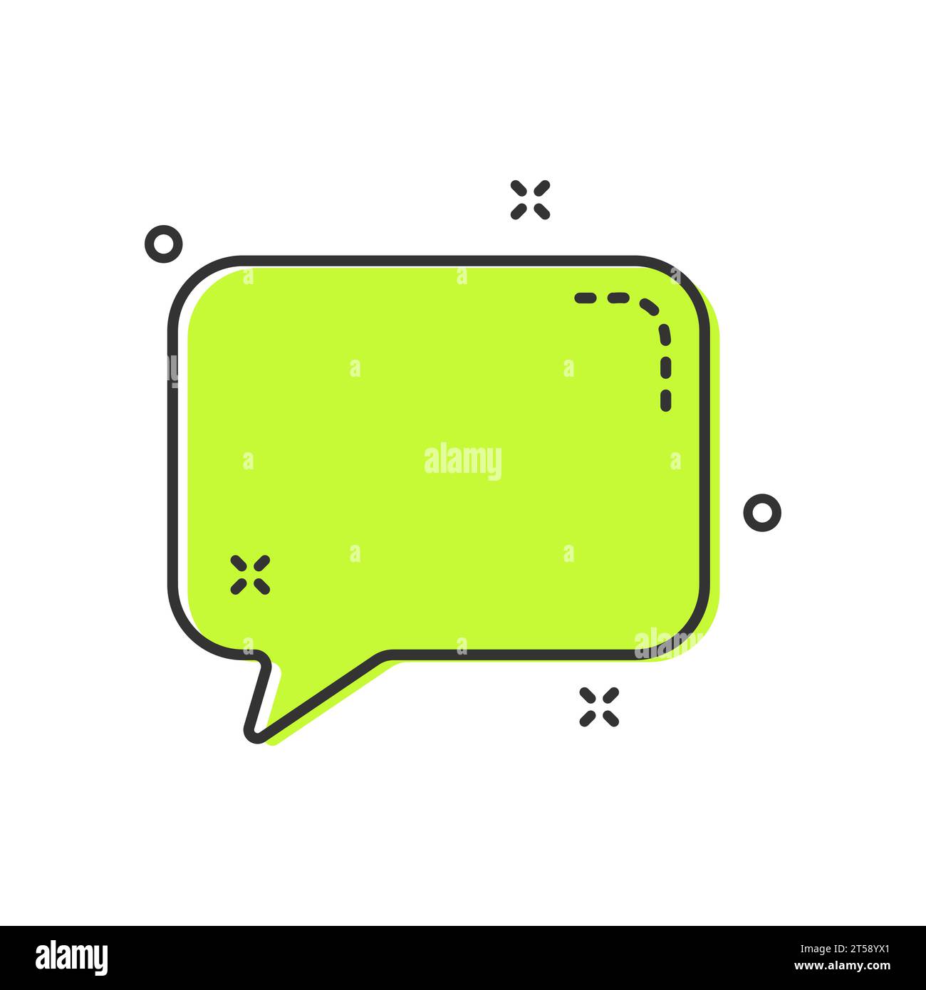 green color speech bubble vector illustration Stock Vector Image & Art ...