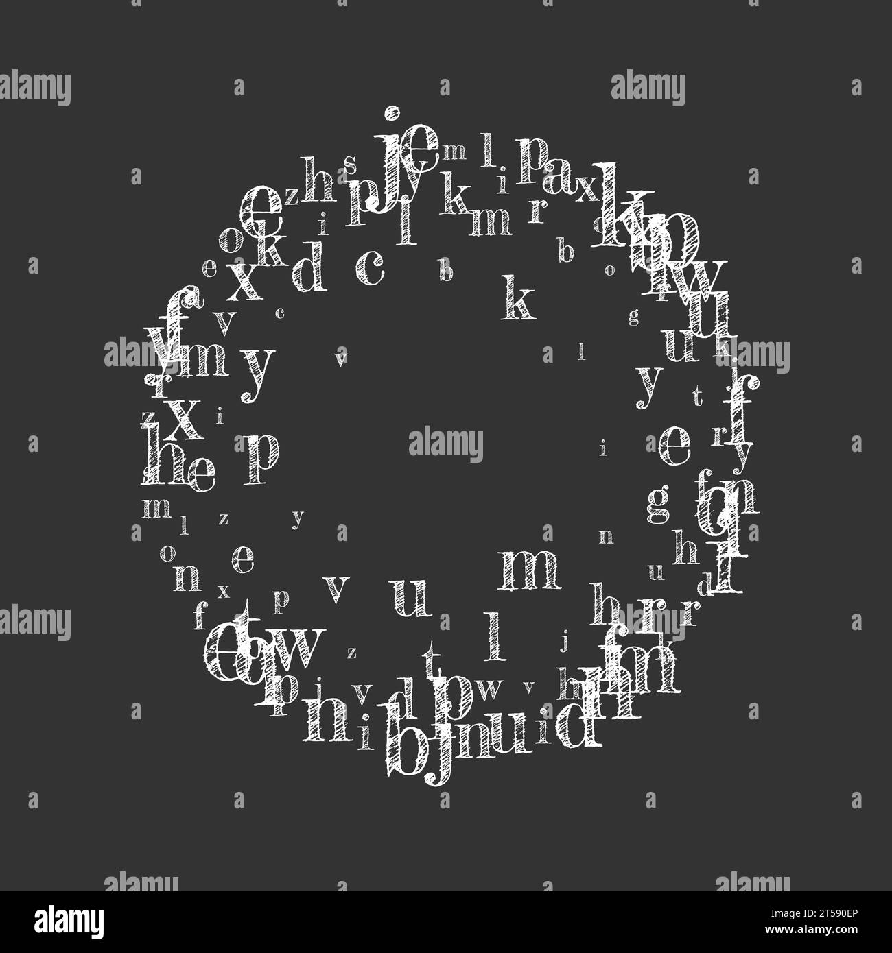 Concept of school background. White chalk falling letters of English ...