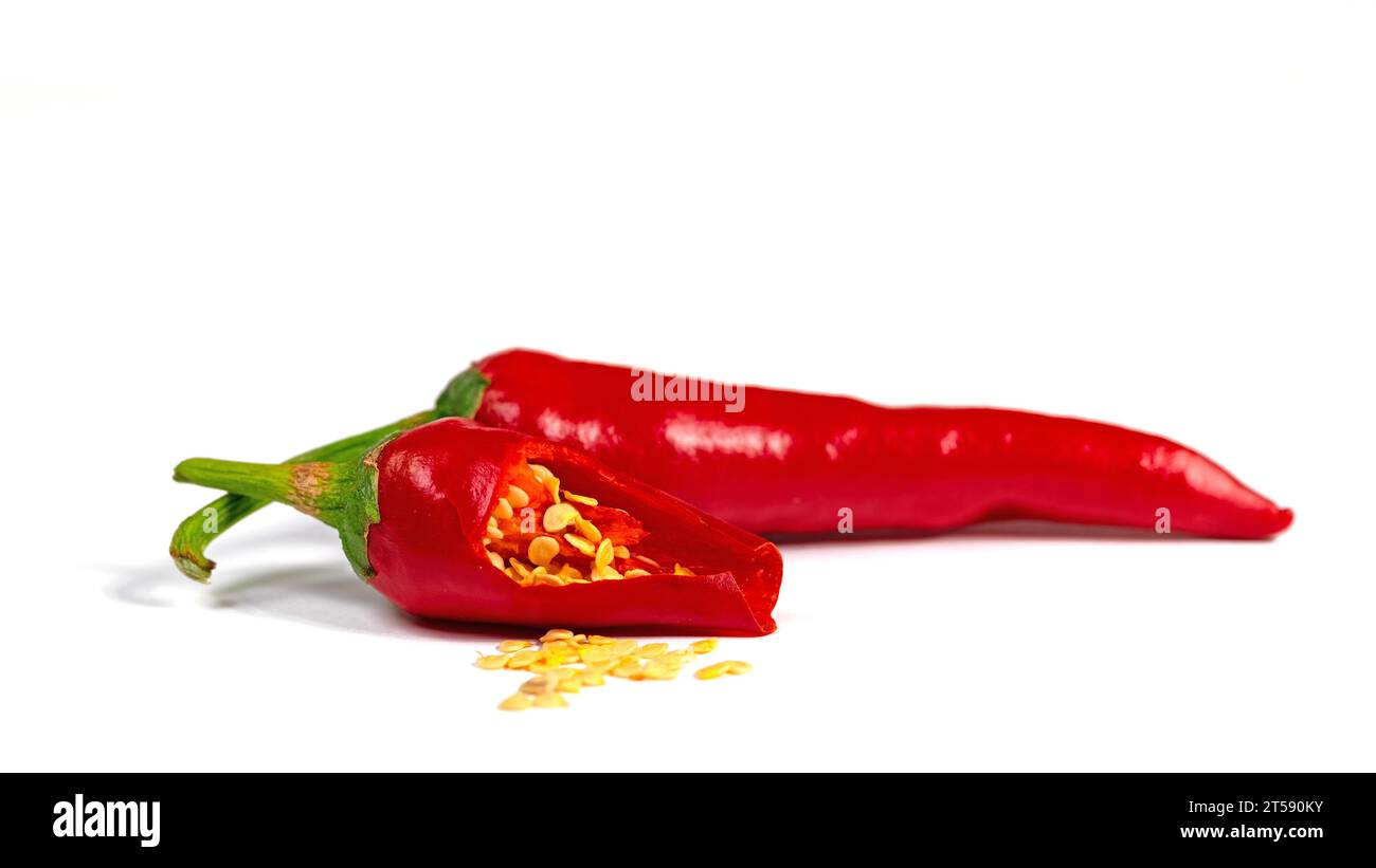 Spanish pepper seeds, Capsicum annuum Stock Photo - Alamy