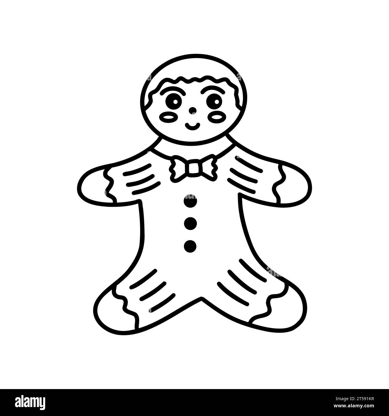 Ginger man cookie with bow tie. Delicious Christmas cookies with glaze ...