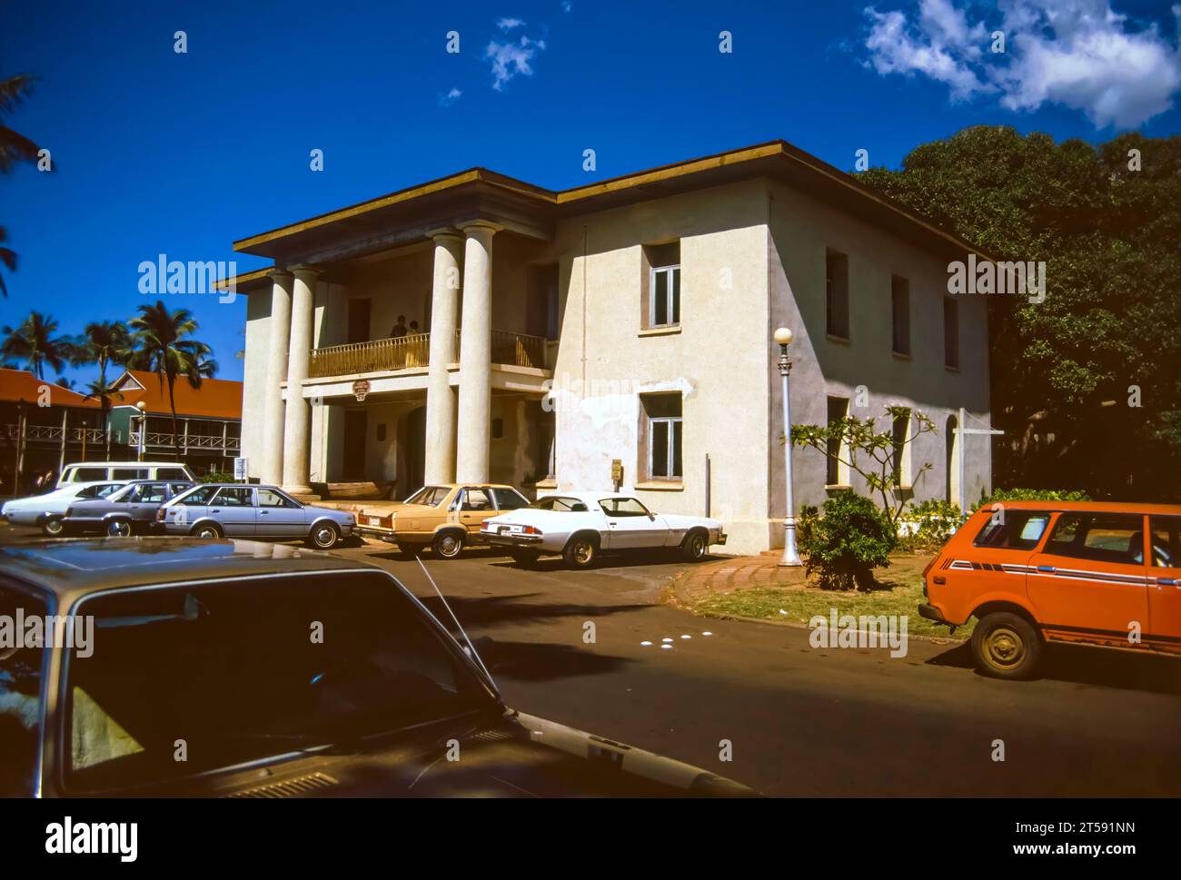 Lahaina, Maui, Hawaii, June 2, 1986 - Old Slide of Old Town Hall and ...