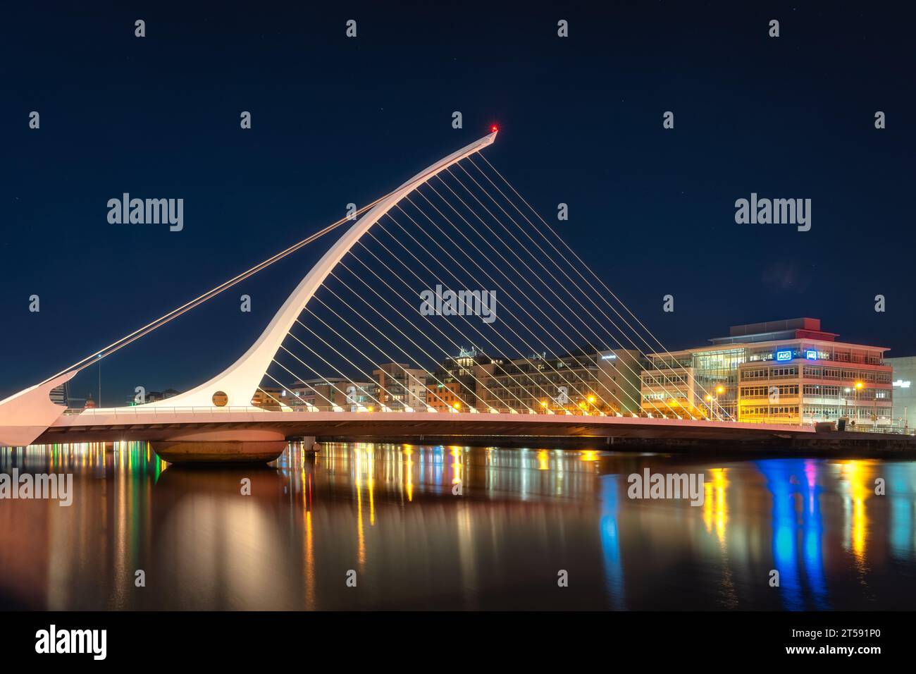 Dublin, Ireland, 10 Oct 2020 Beautiful harp shaped Samuel Beckett ...