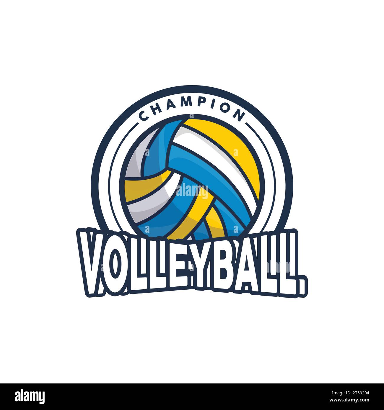 Volleyball Logo, Sport Simple Design, World Sports Tournament Vector ...