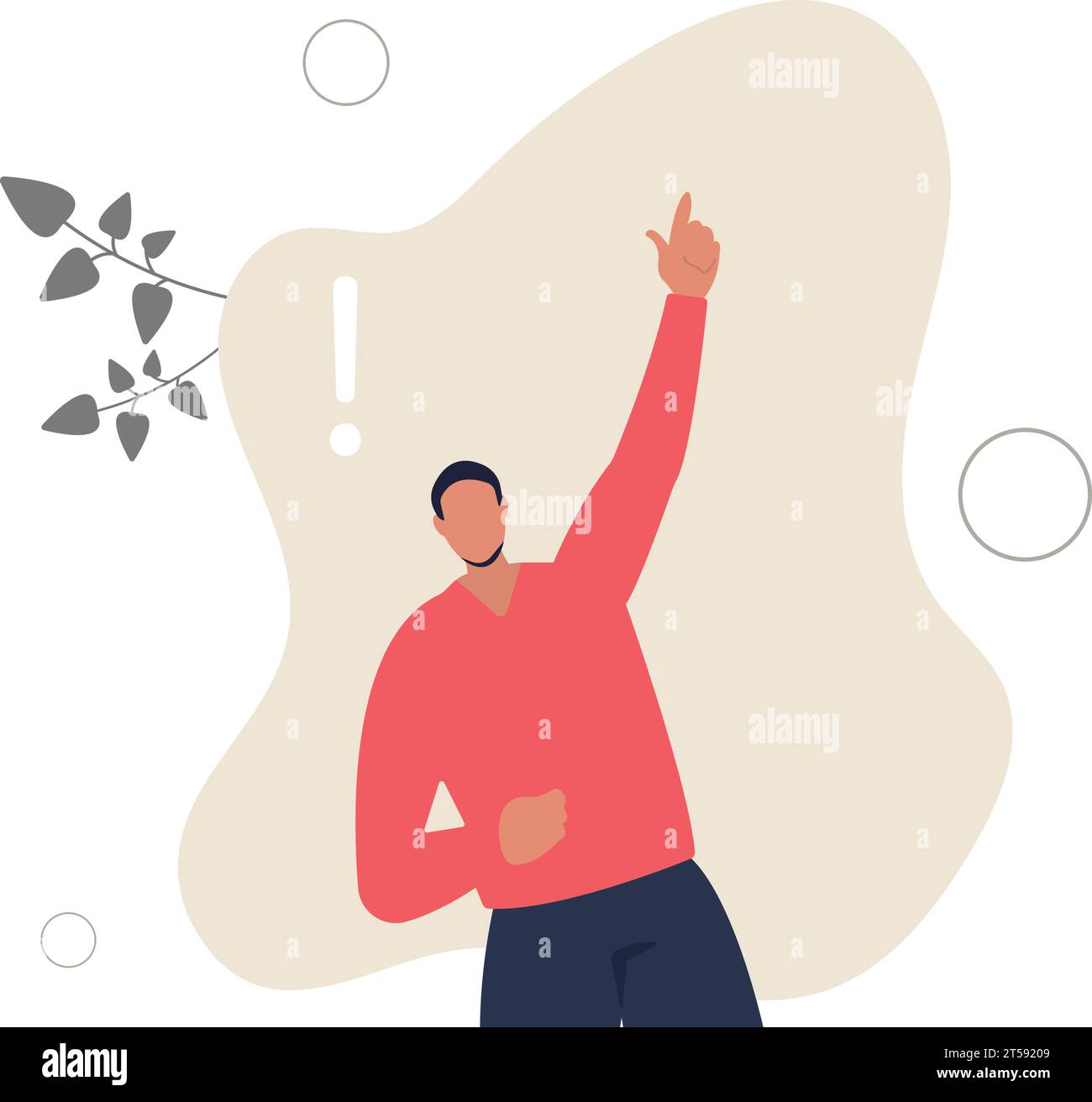 Happy winner. Victory gestures goal achievement, successful project ...
