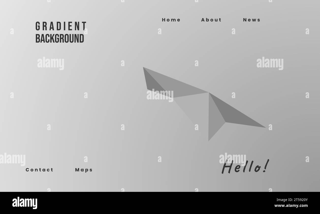 Abstract gradient grey background. Simple modern landing page template ...