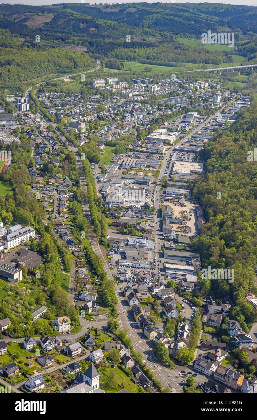 Aerial view, industrial estate Jahnstraße / Im Schwarzen Bruch ...