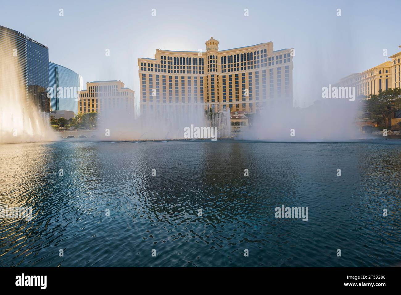 Picturesque daytime view of Las Vegas on famous Strip with spectacular ...