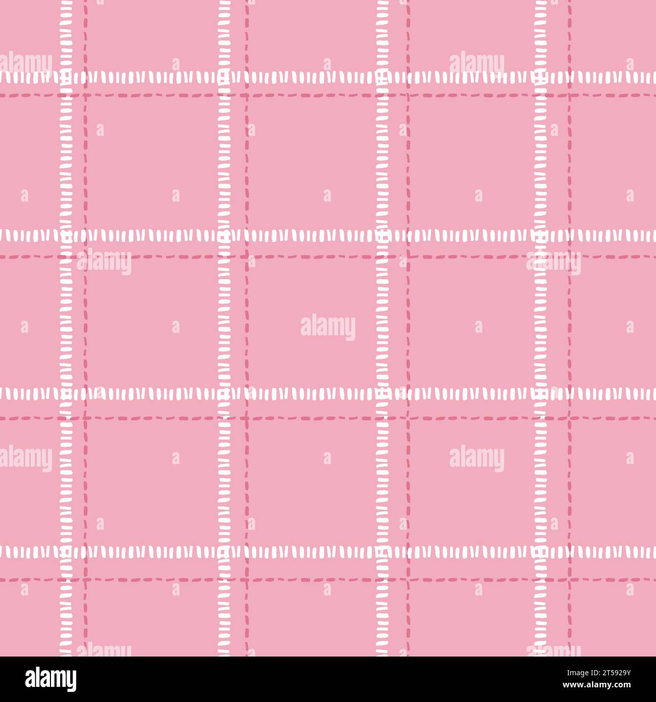 Pastel tablecloth gingham Vector Seamless Pattern. hand drawn doodle ...