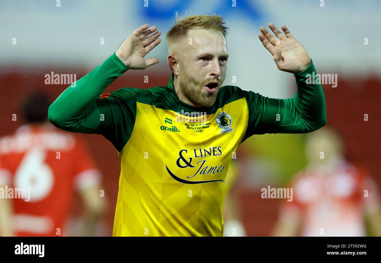 Horsham’s James Hammond celebrates scoring their sides second goal ...
