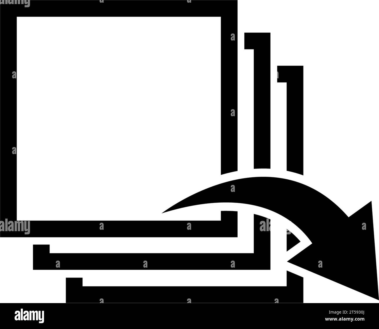 Material absorption, Layers Move Back. Flat Vector Icon illustration ...