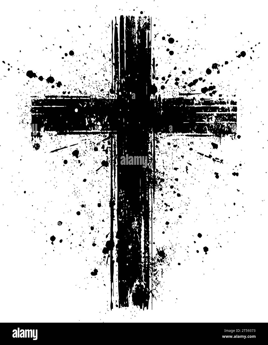 Christian cross grunge vector religion Stock Vector Images - Alamy