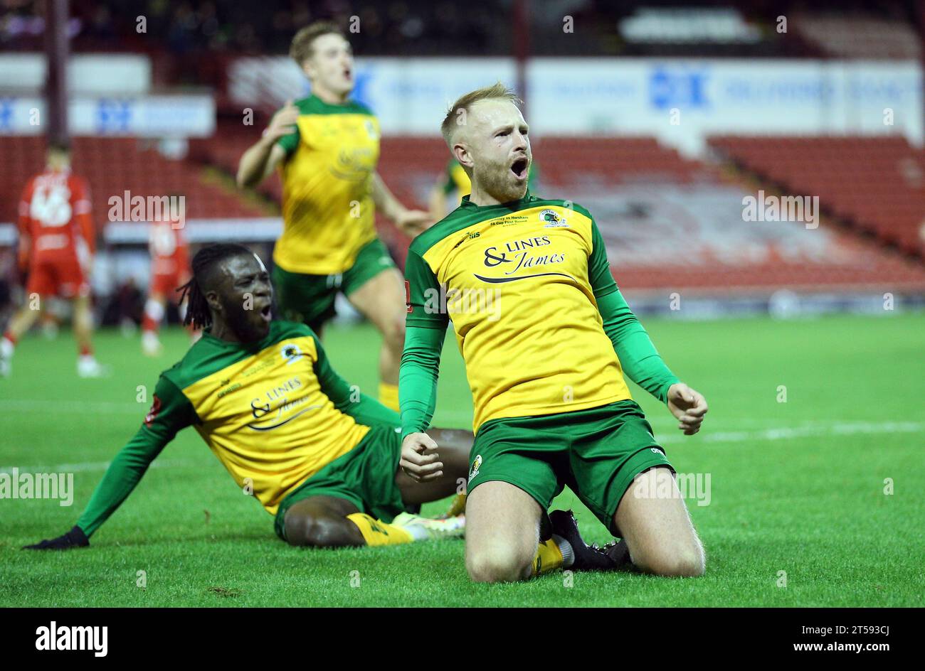 Horsham’s James Hammond celebrates scoring their sides second goal with ...