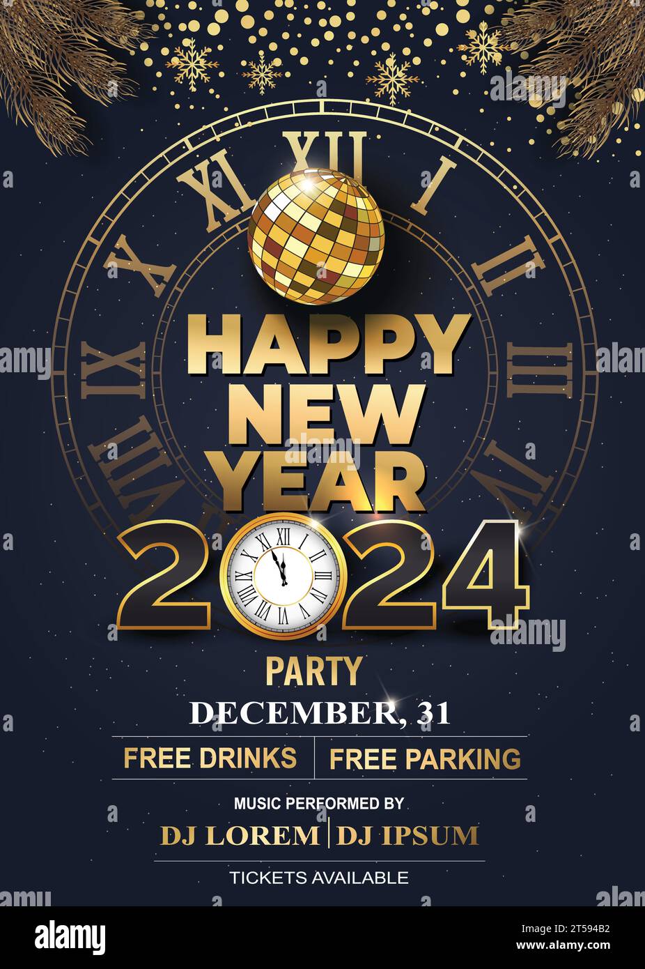 2024 Happy New Year Background for your Flyers and Greetings Card or ...