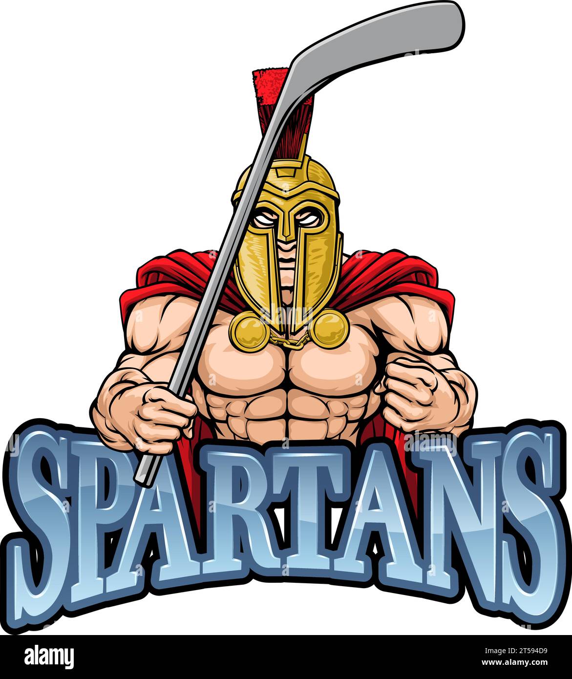 Spartan Man Ice Hockey Sports Team Mascot Stock Vector Image & Art - Alamy