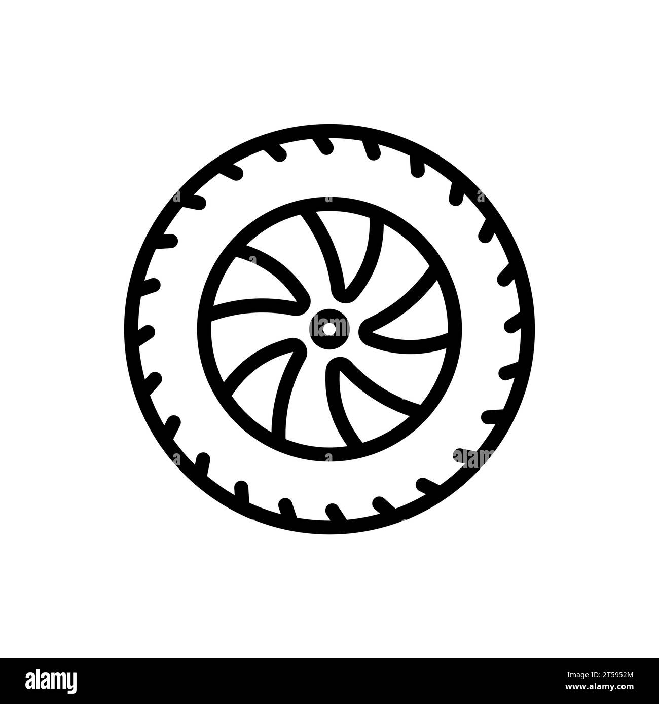 Car Wheel outline vector icon Stock Vector Image & Art - Alamy