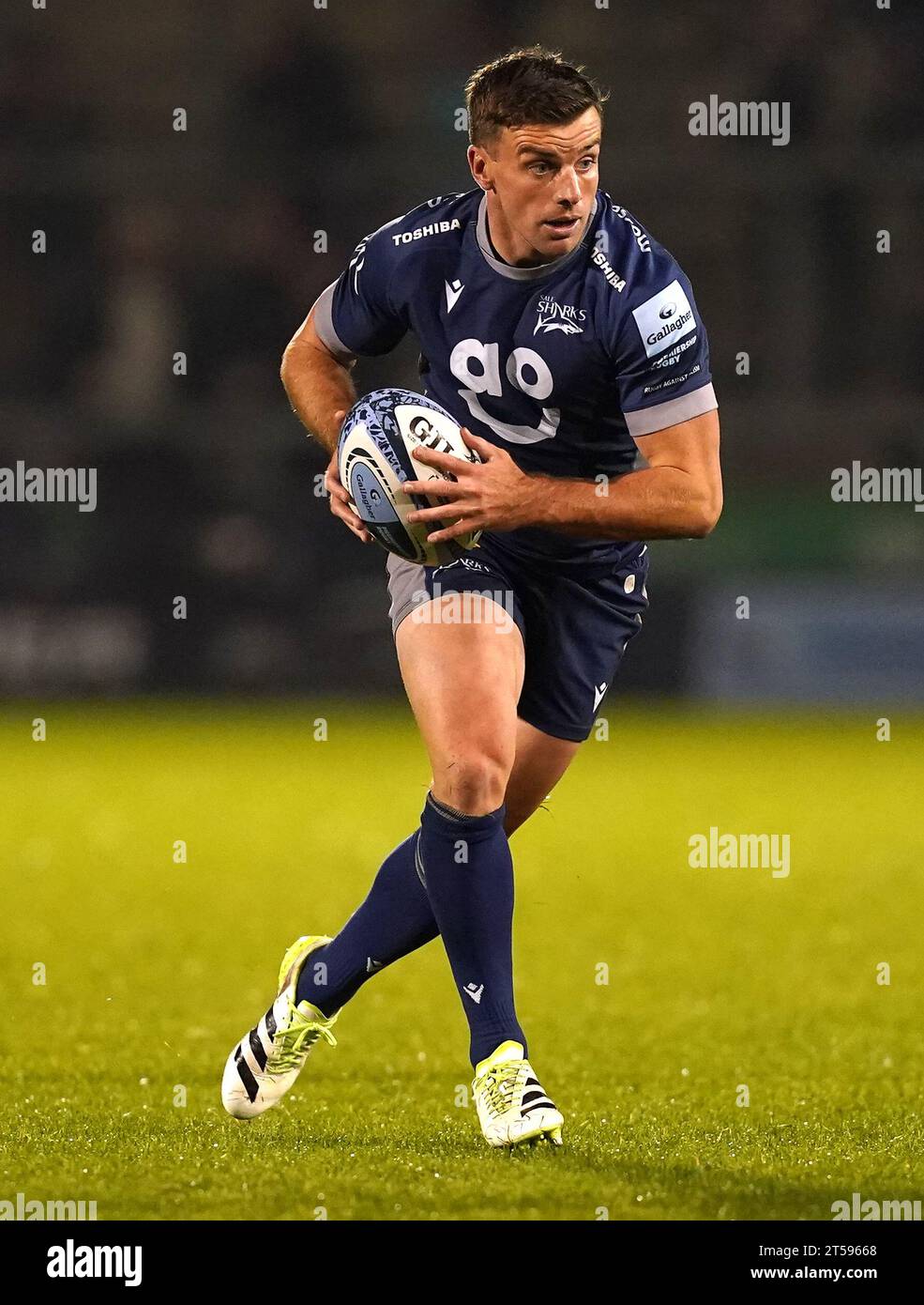 Sale Sharks' George Ford in action during the Gallagher Premiership match at the AJ Bell Stadium ...