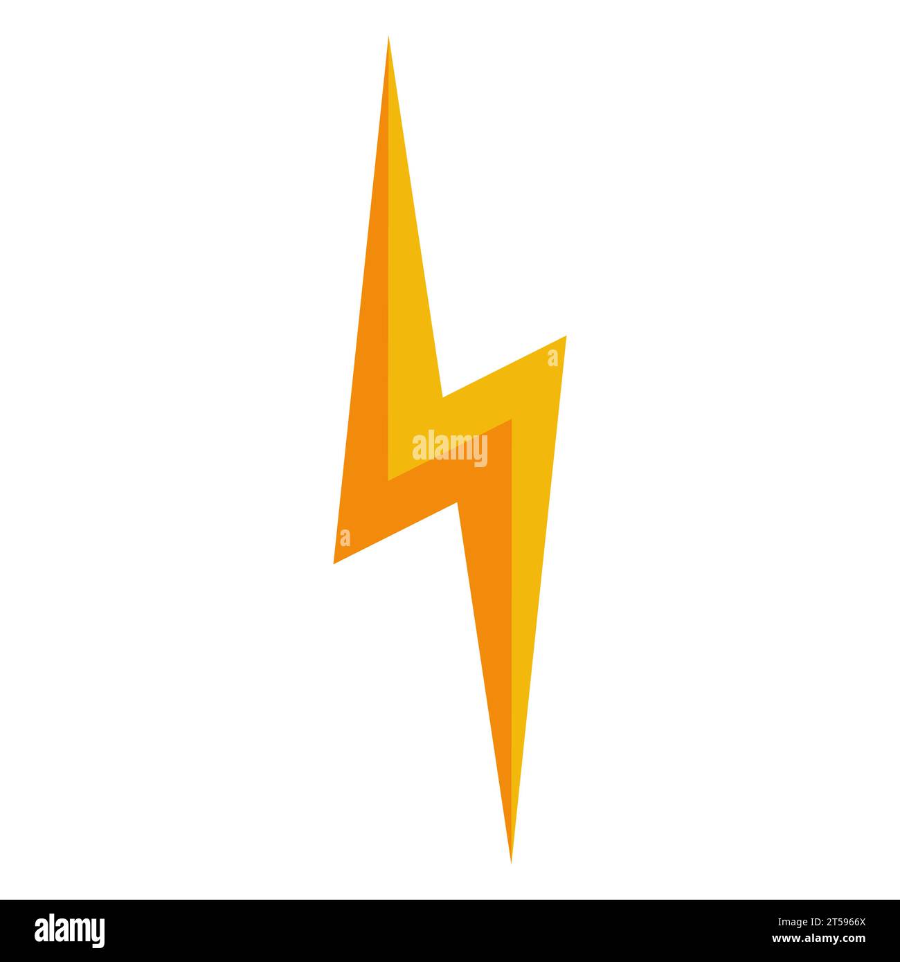 3d lightning icon, high voltage sign warns danger life lightning Stock ...