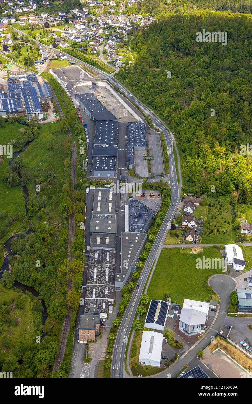 Aerial view, Stemeler Straße industrial estate, Lübke and Vogt, Stemel ...