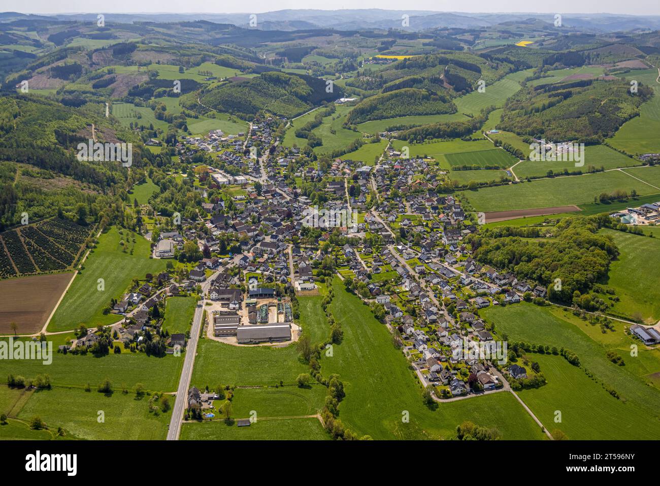 Hilly landscape and view of allendorf hi-res stock photography and ...