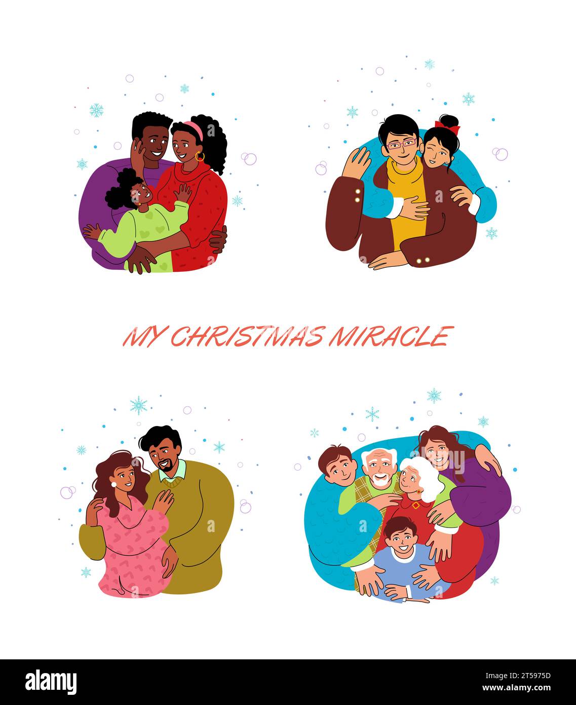 Group hug at home Cut Out Stock Images & Pictures - Alamy