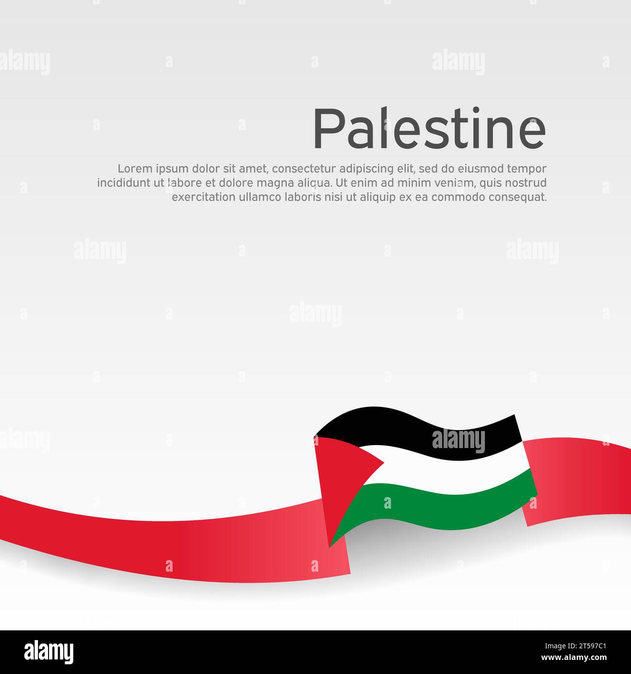 Palestine flag on white background. Palestinian brochure vector design ...