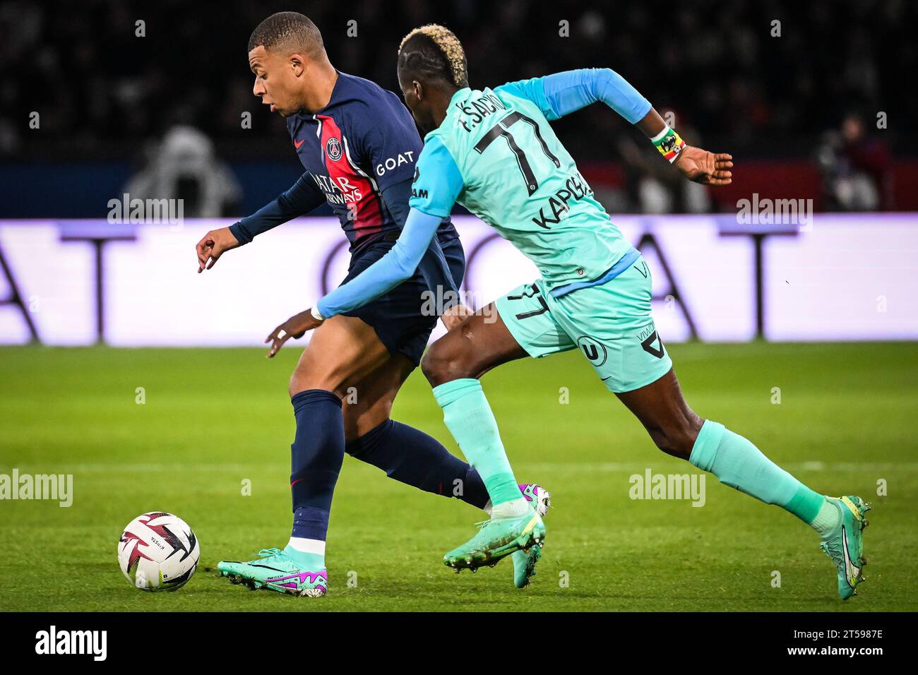 Paris, France, France. 3rd Nov, 2023. Kylian MBAPPE of PSG during the ...