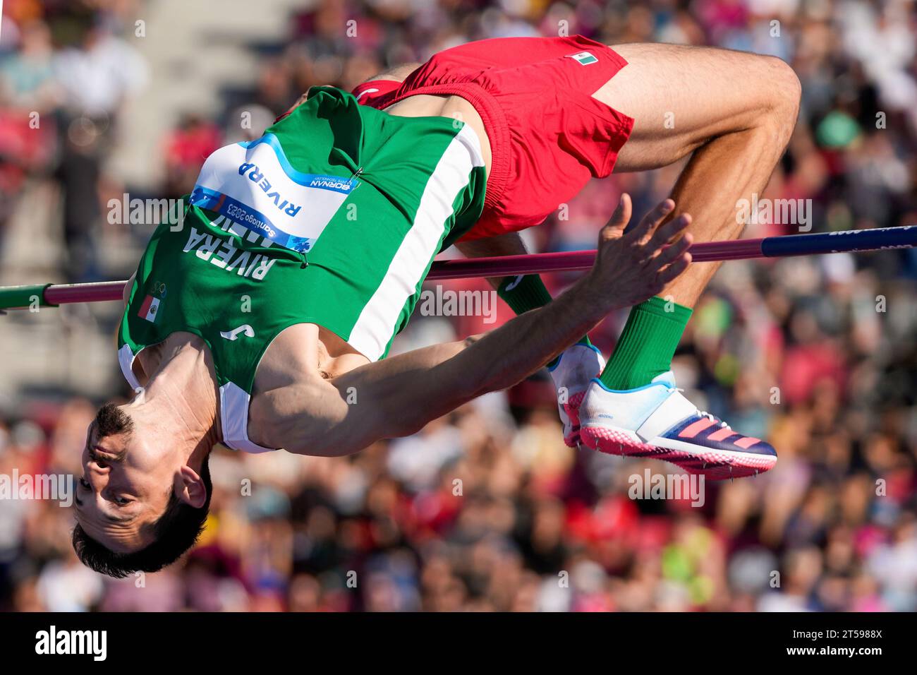 Mexico's Edgar Rivera competes in the men's high jump final at the Pan ...