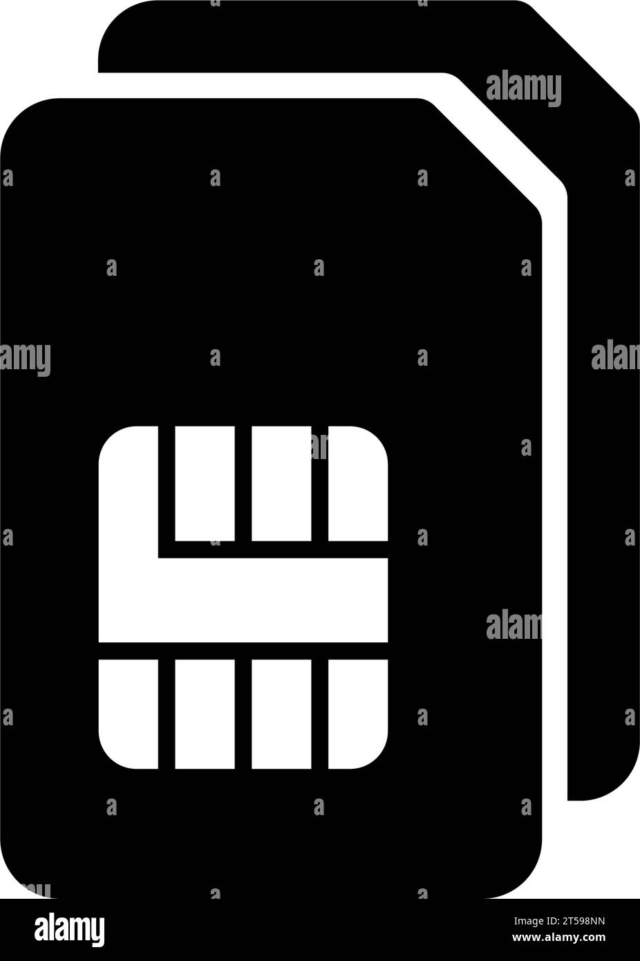 Dual Sim Card, Copy data to new SIM card. Flat Vector Icon illustration ...