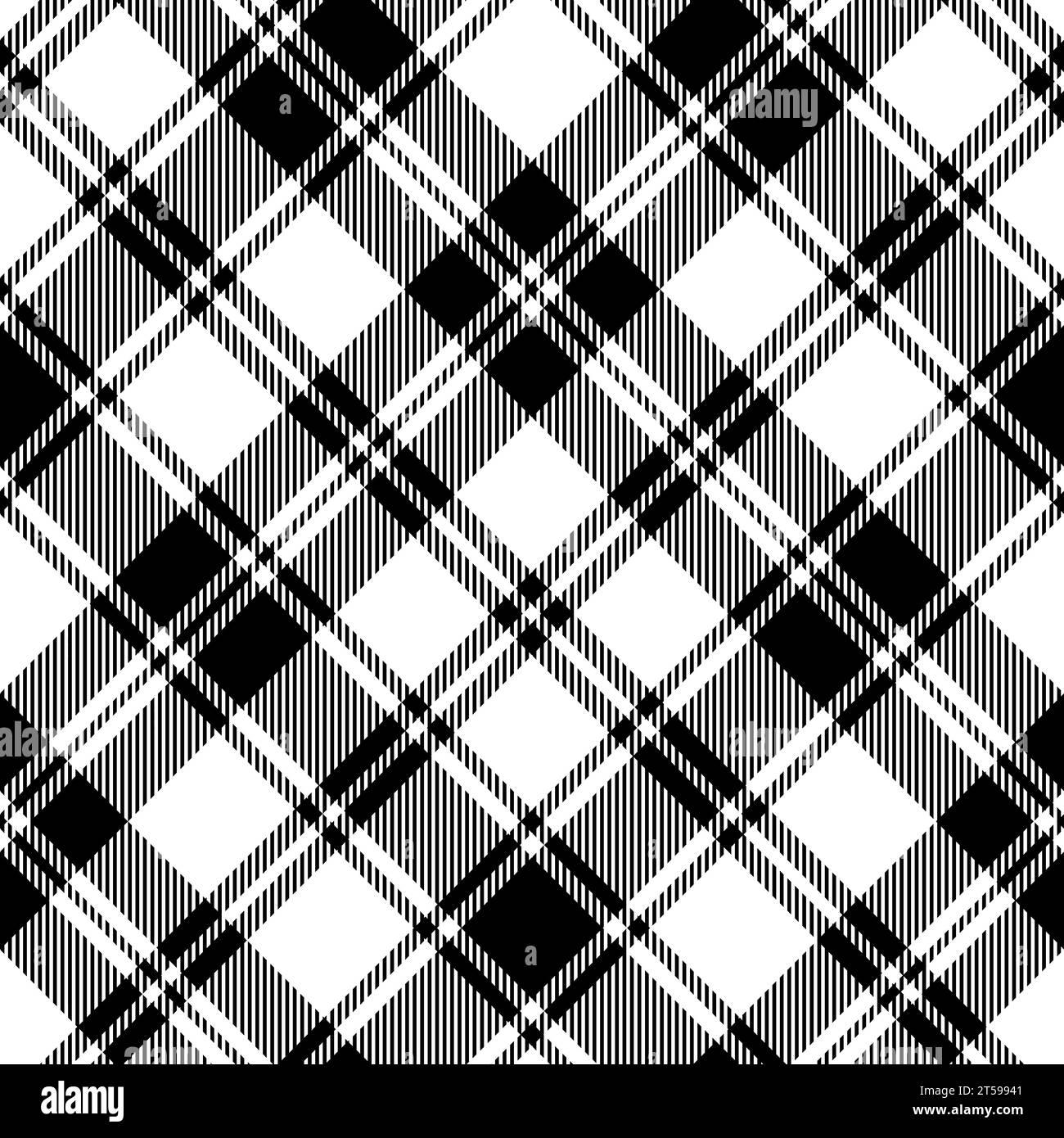 Black and white diagonal plaids Stock Vector Images - Alamy