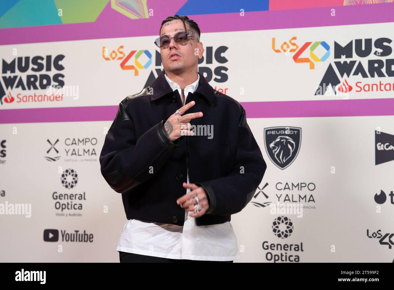Duki and Emilia attends the red carpet at the "LOS40 Music Awards ...
