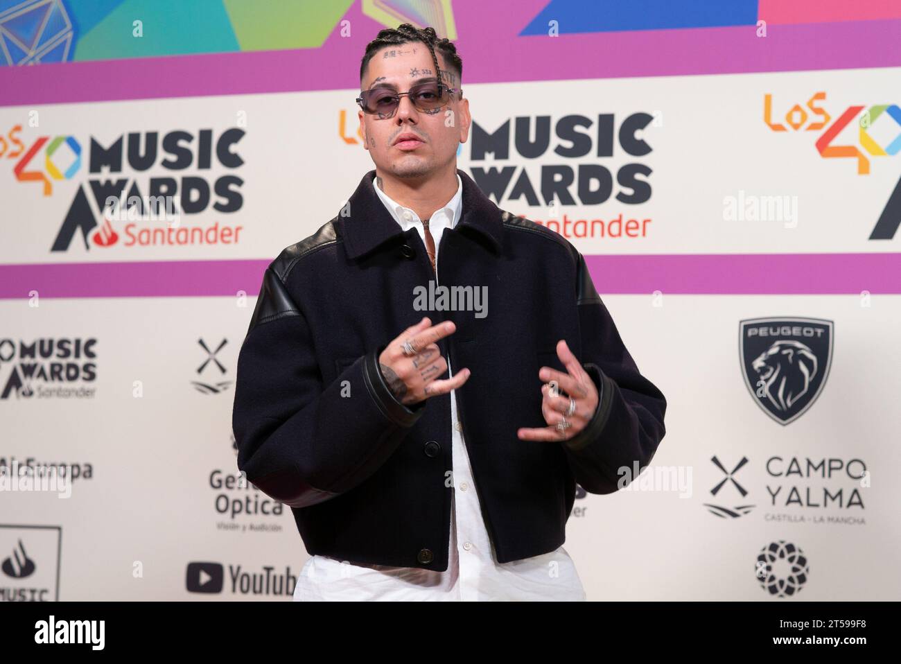 Duki and Emilia attends the red carpet at the "LOS40 Music Awards ...