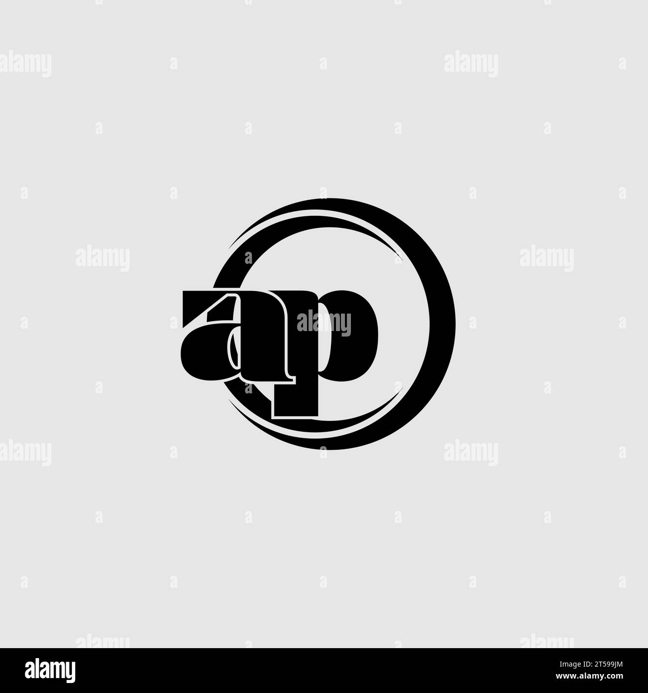 Initial ap logo vector vectors Black and White Stock Photos & Images ...
