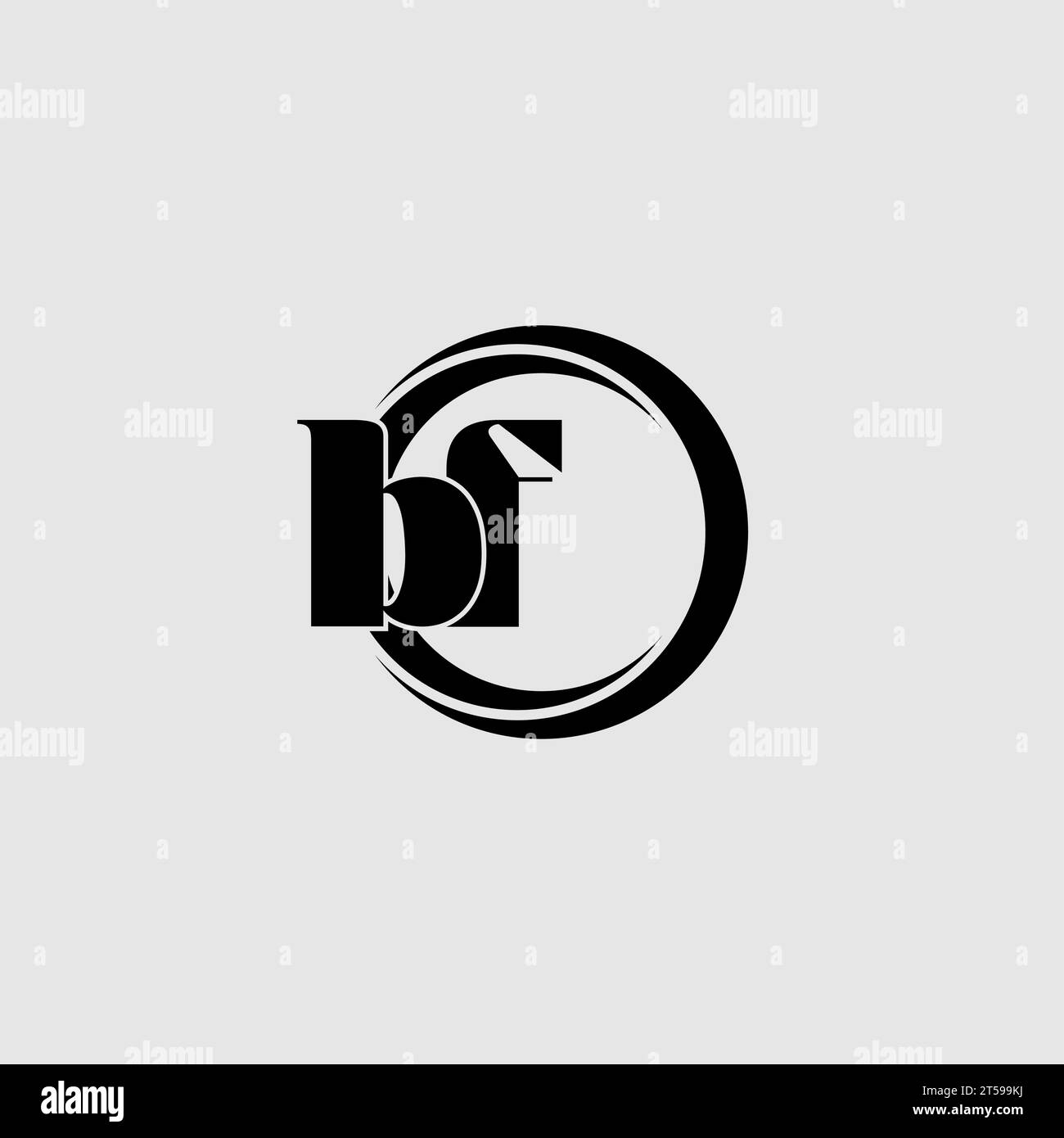 Letters BF simple circle linked line logo vector graphic Stock Vector Image & Art - Alamy