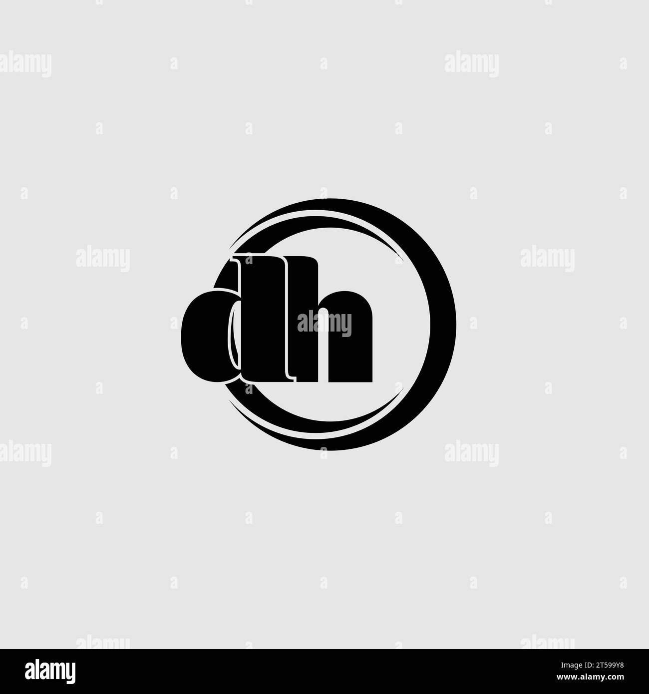 Letters DH simple circle linked line logo vector graphic Stock Vector ...