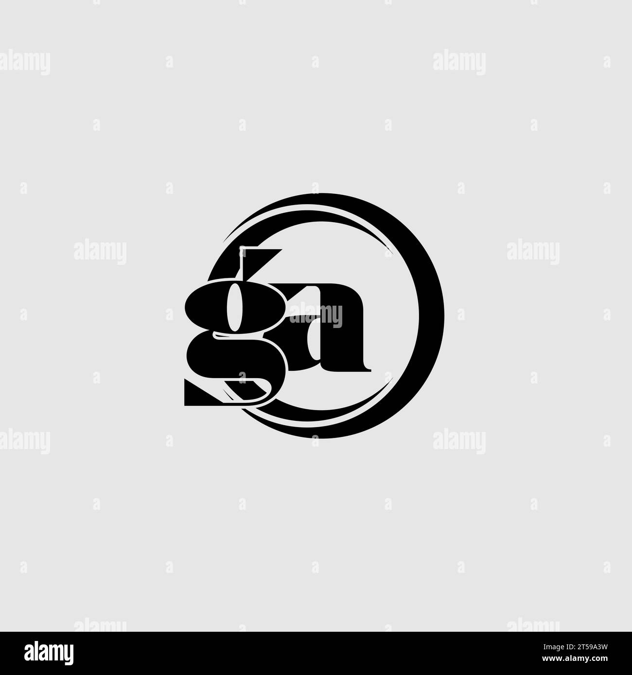 Letters GA simple circle linked line logo vector graphic Stock Vector ...
