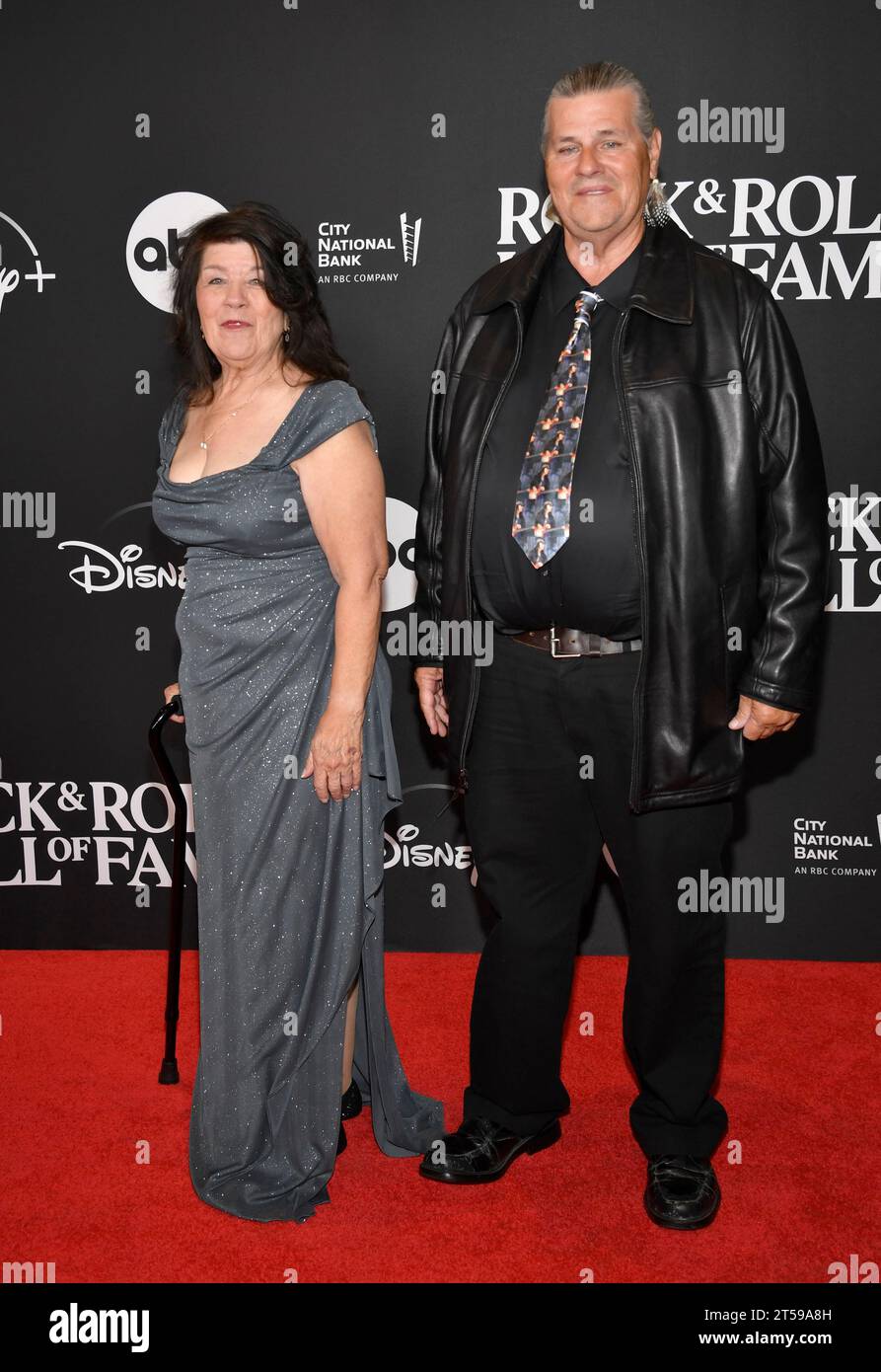 Beth Wray Webb, left, and Link Wray III arrive at the Rock & Roll Hall ...