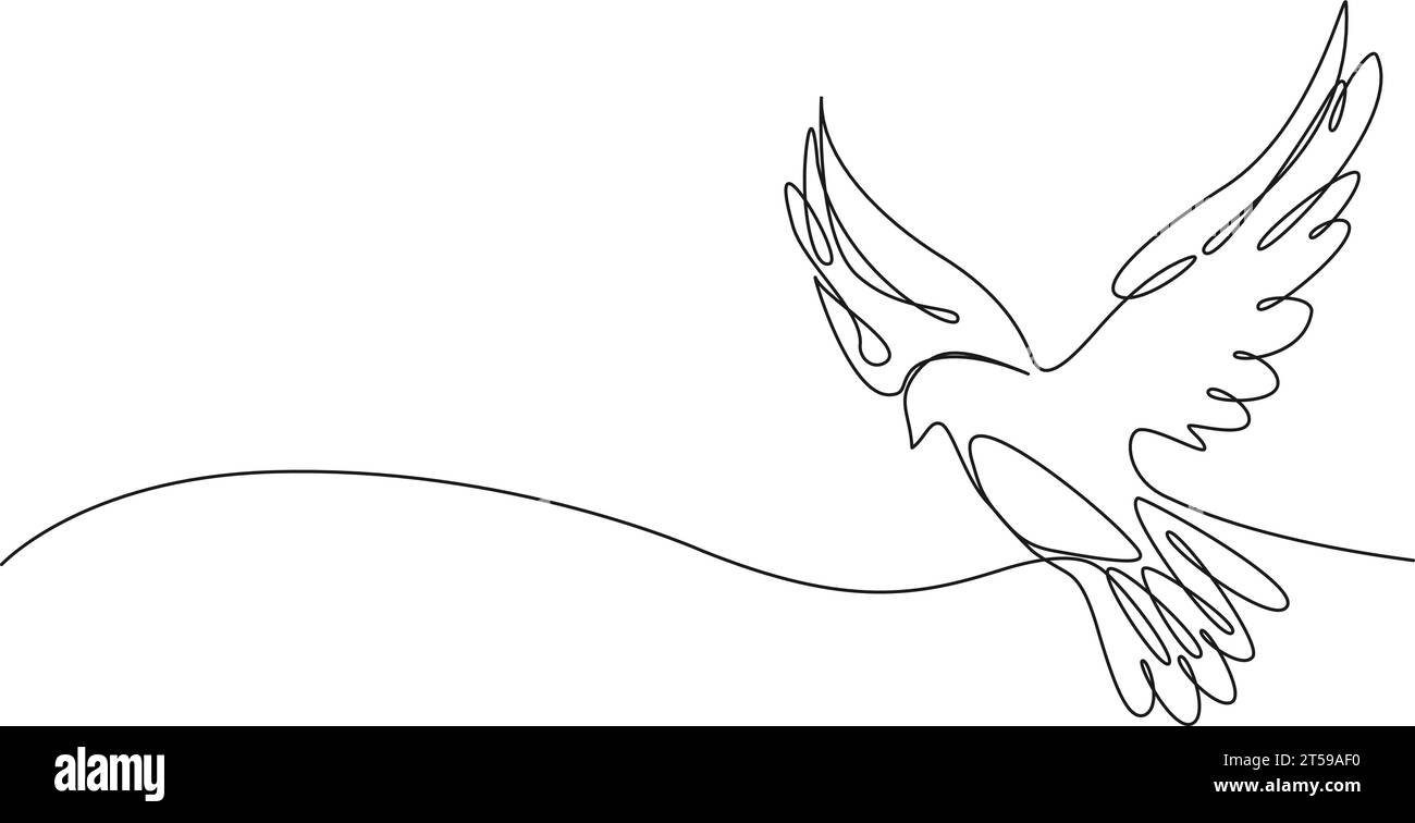 Bird line drawing hi-res stock photography and images - Alamy