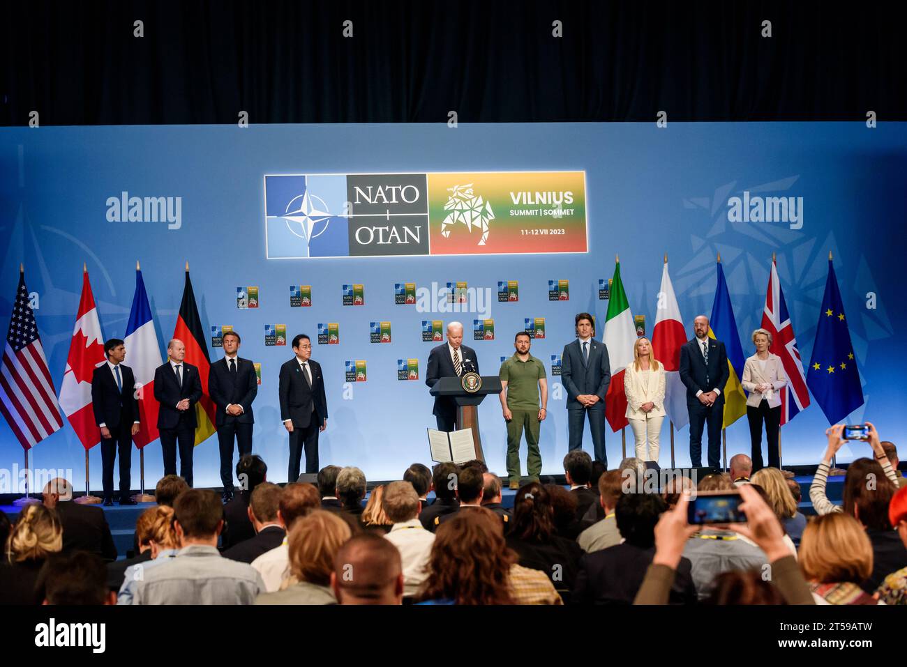 VILNIUS, LITHUANIA. 12th July 2023. G7 leaders event to announce a ...