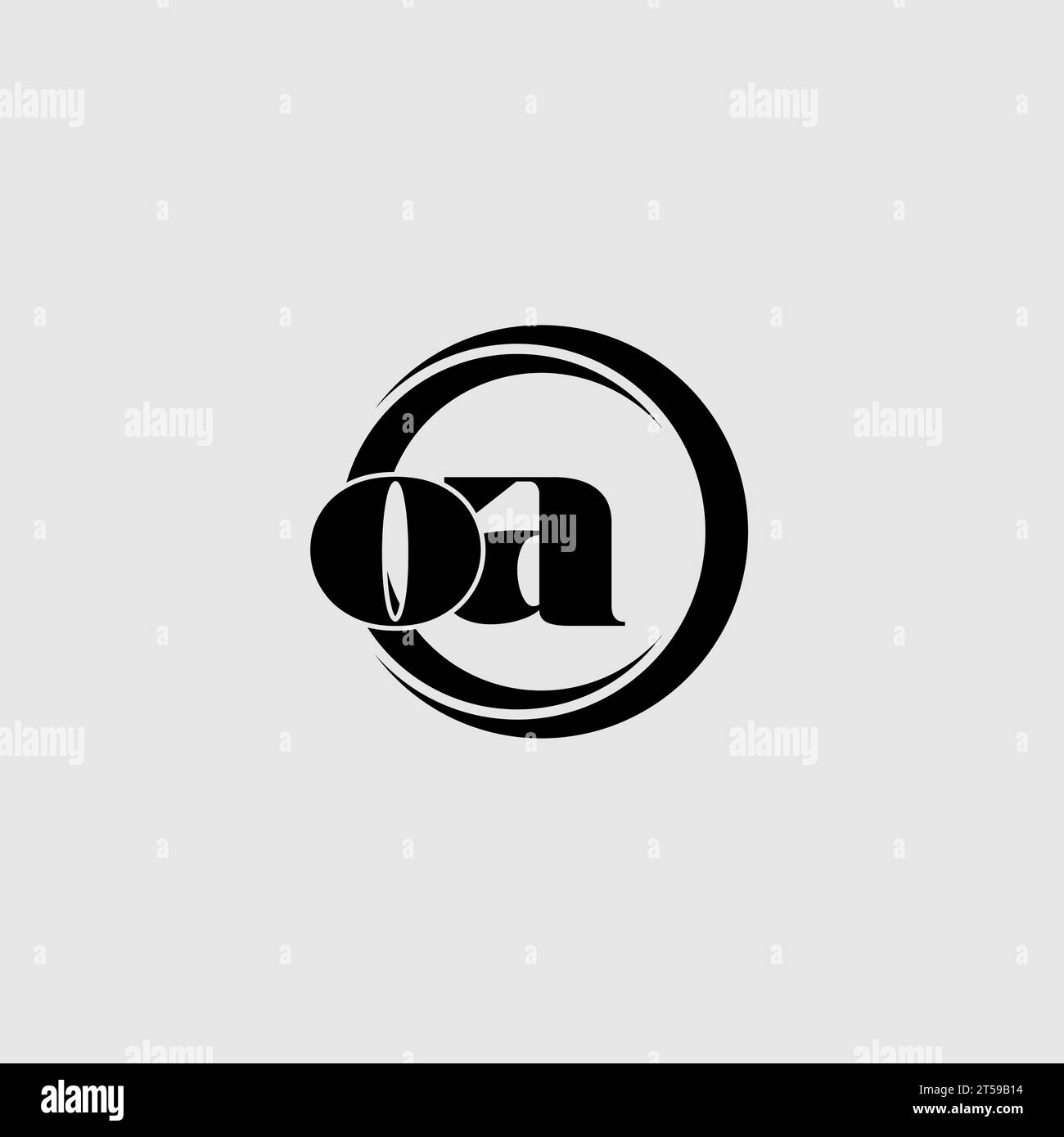 Letters OA simple circle linked line logo vector graphic Stock Vector ...