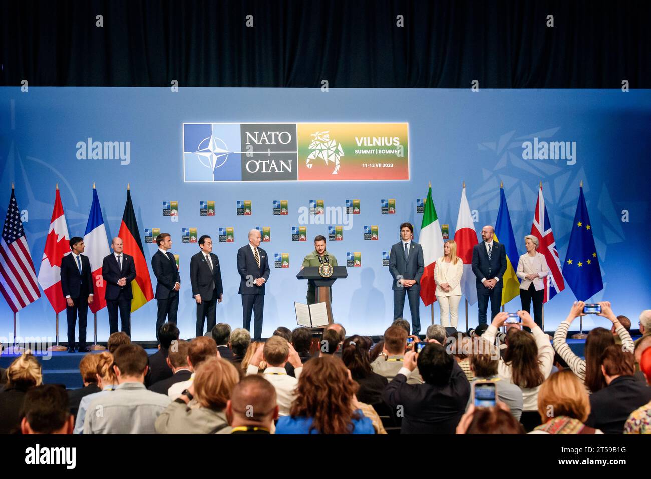VILNIUS, LITHUANIA. 12th July 2023. G7 leaders event to announce a ...