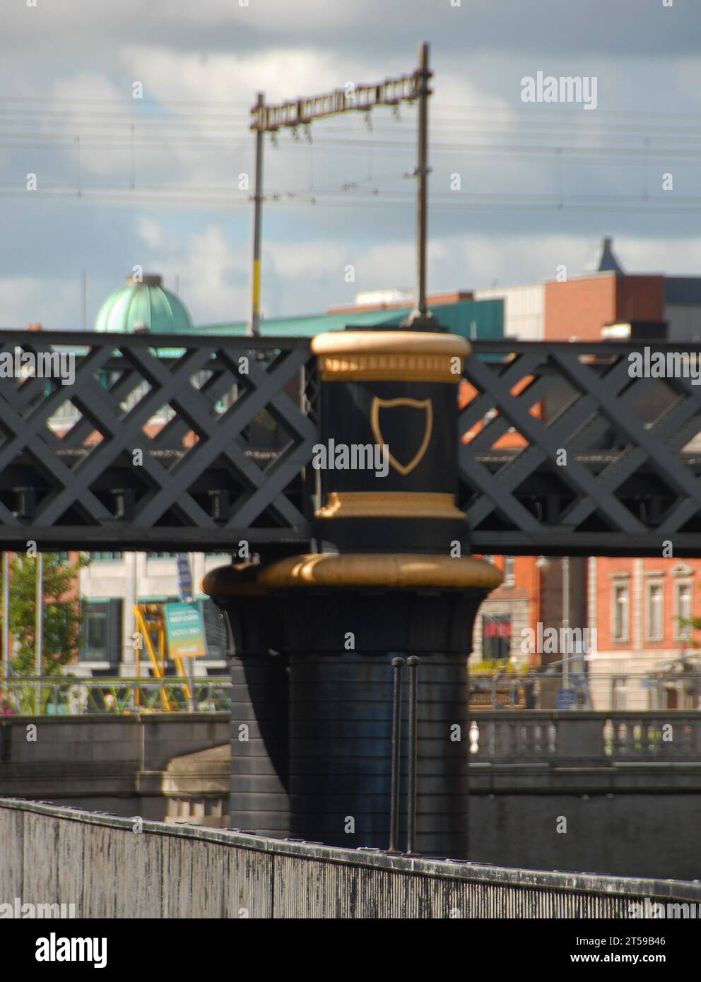 Guinness advertisement on a railway bridge in Dublin City Centre Stock ...